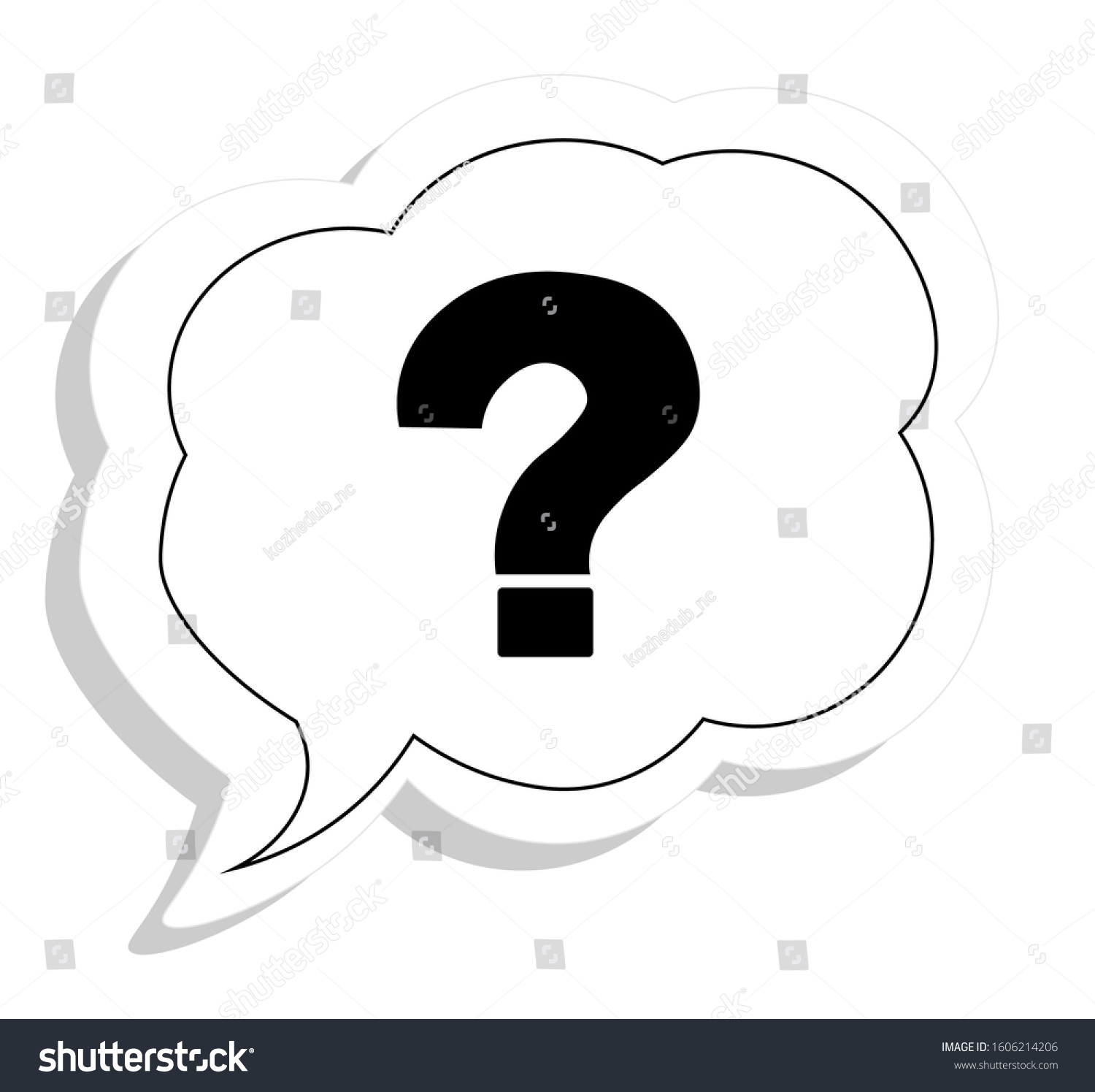 Question Mark Speech Bubble Eps 10 Stock Vector (Royalty Free ...