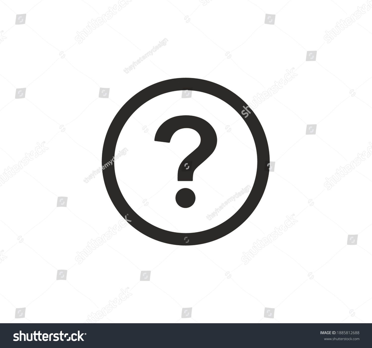 Question Mark Symbol Icon Vector Illustration 库存矢量图（免版税）1885812688 ...