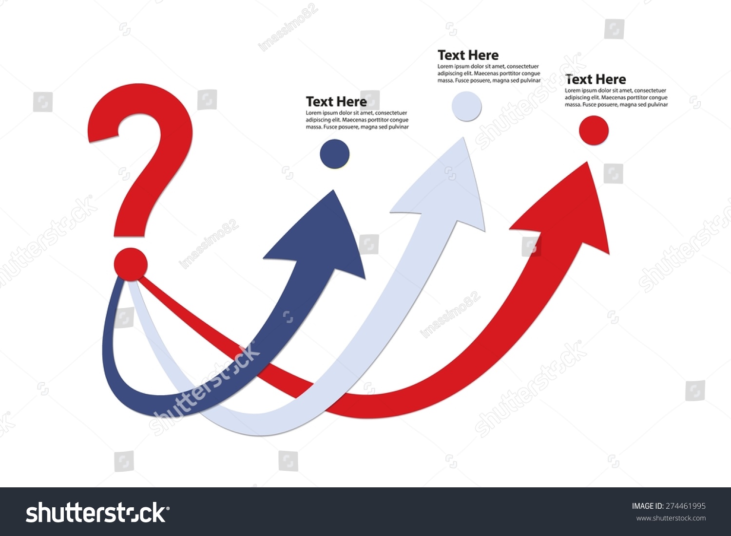 Question Mark 3 Arrows Decision Making: Vector có sẵn (miễn phí bản ...