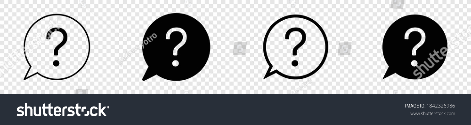 Question Mark Chat Bubble Icon Vector Stock Vector (Royalty Free ...
