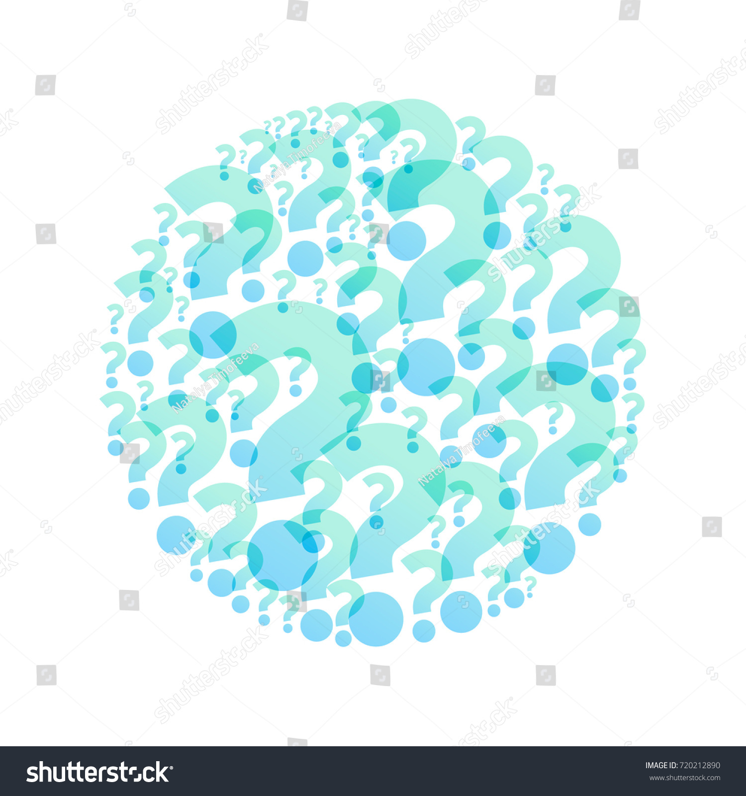 Question Marks Circle Vector Illustration Place Stock Vector (Royalty ...