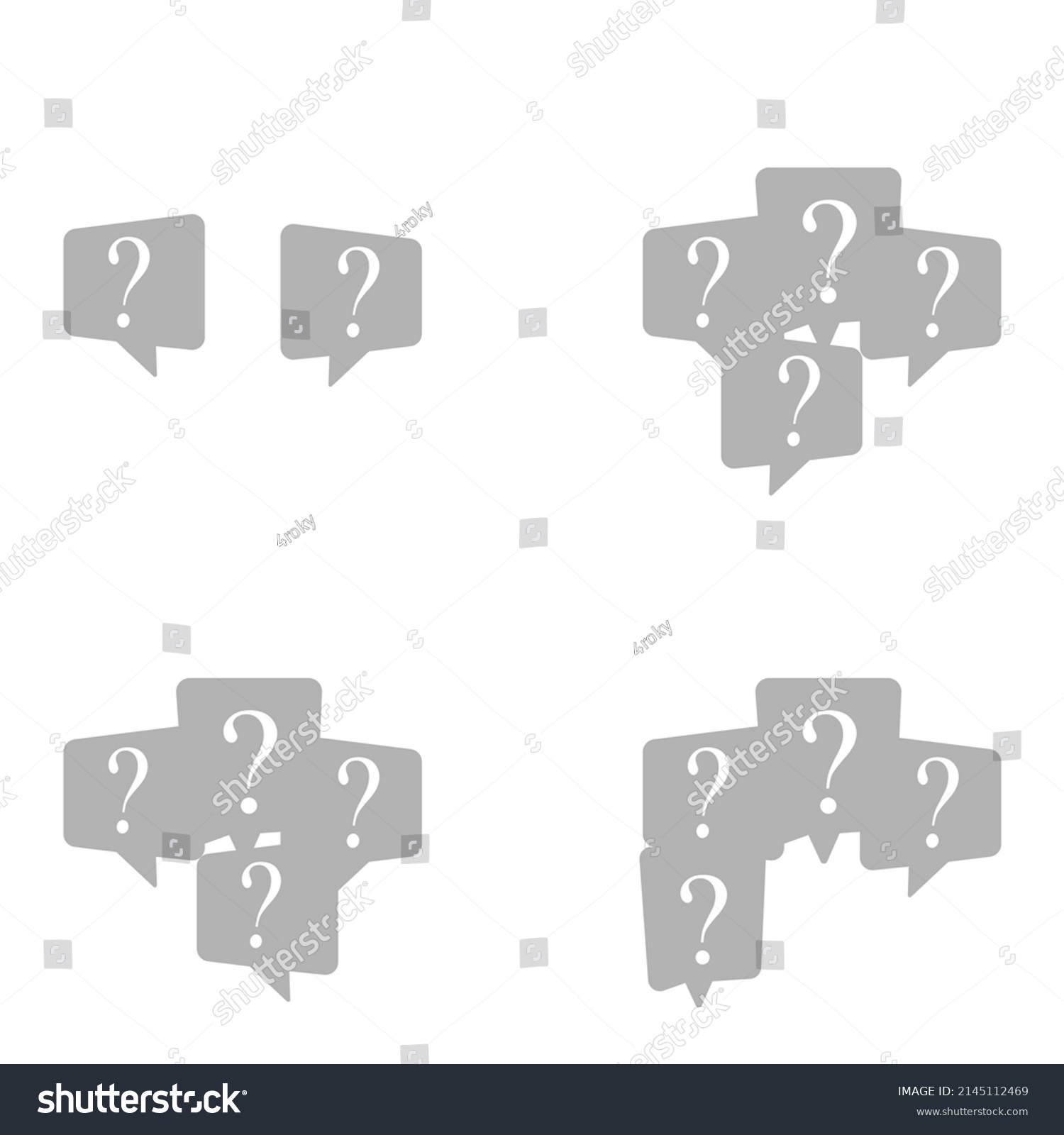Question Marks Icon Clouds Concept Questions Stock Vector (Royalty Free ...