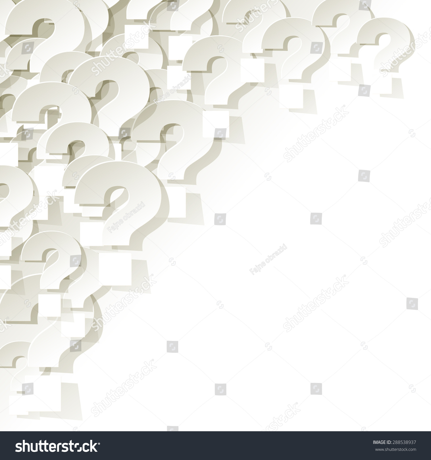 Question Marks Corner On White Background Stock Vector (Royalty Free ...
