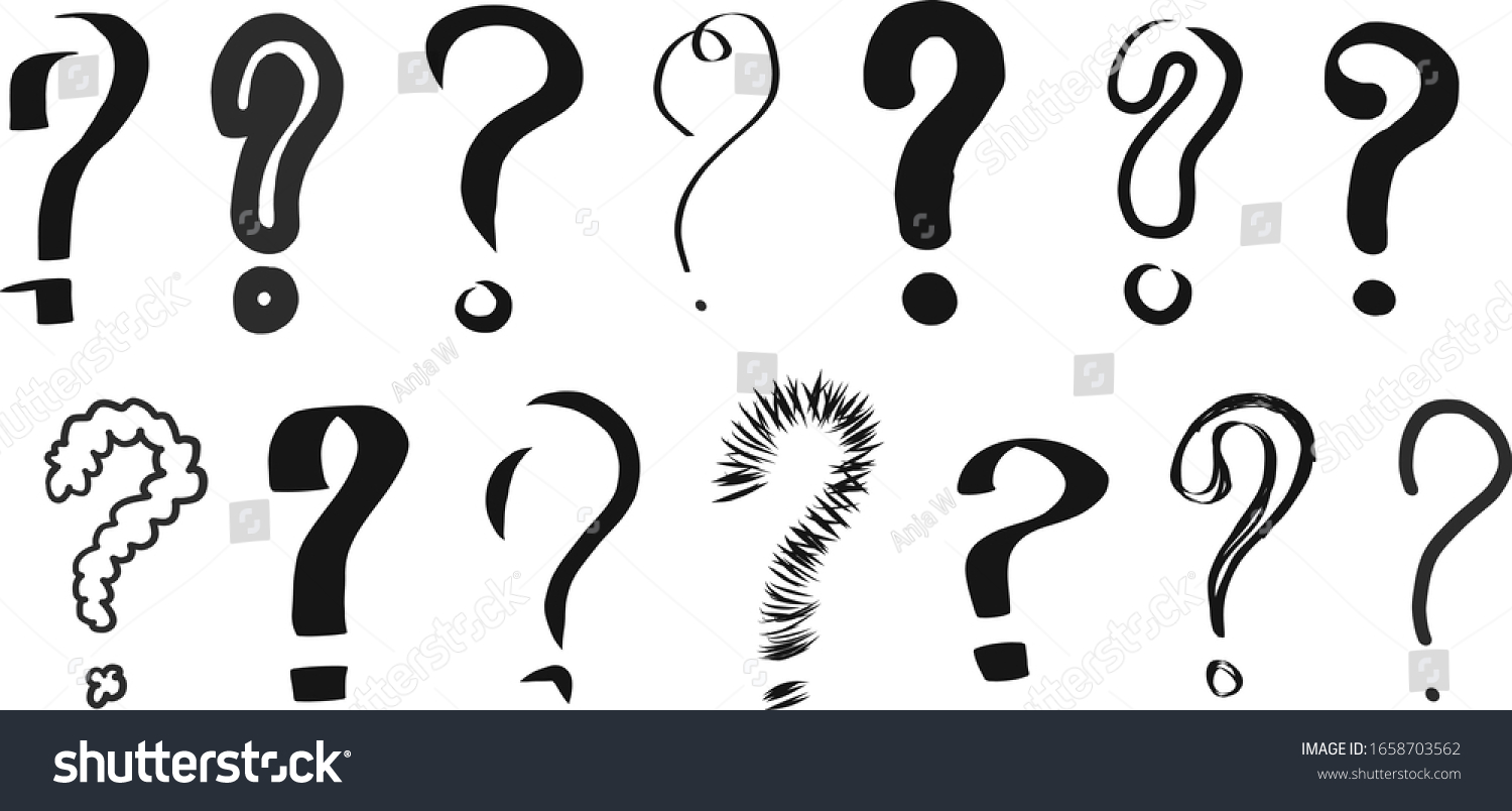 signos de interrogación puntos de interrogatorio: vector de stock ...