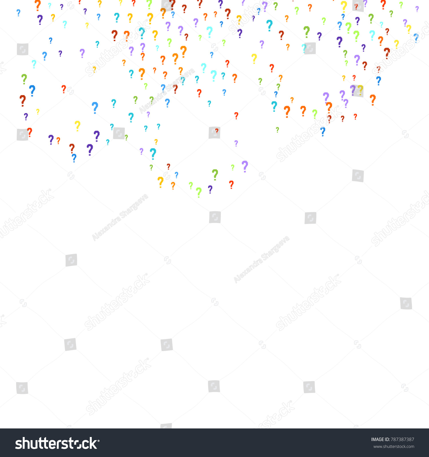 Question Marks Scattered On White Background: เวกเตอร์สต็อก (ปลอดค่า ...