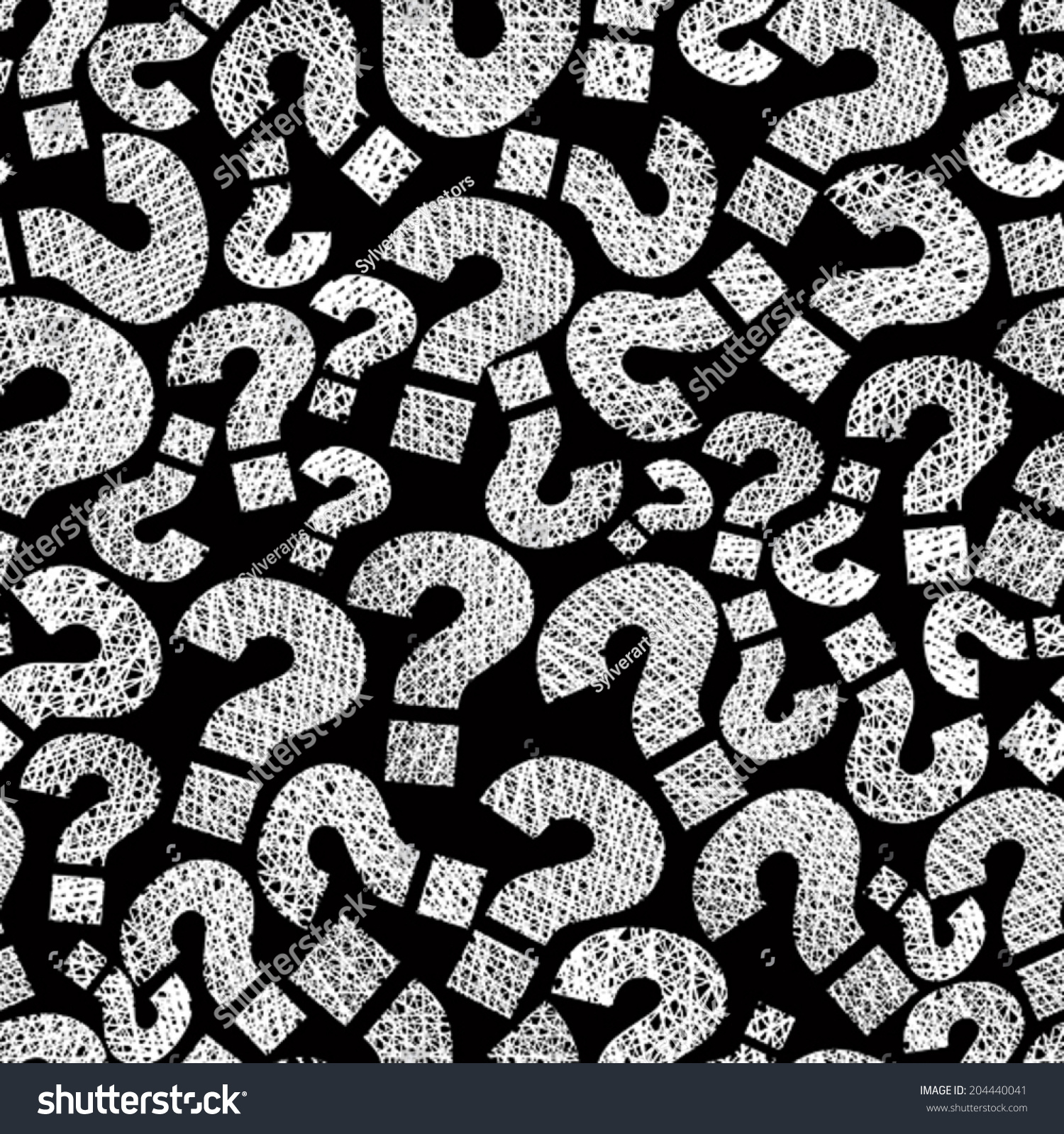 Question Marks Seamless Pattern Vector Hand : image vectorielle de ...