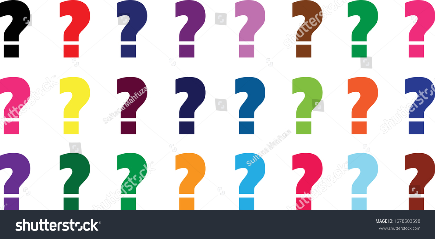 Question Marks Vector Set Vector Illustration: เวกเตอร์สต็อก (ปลอดค่า ...