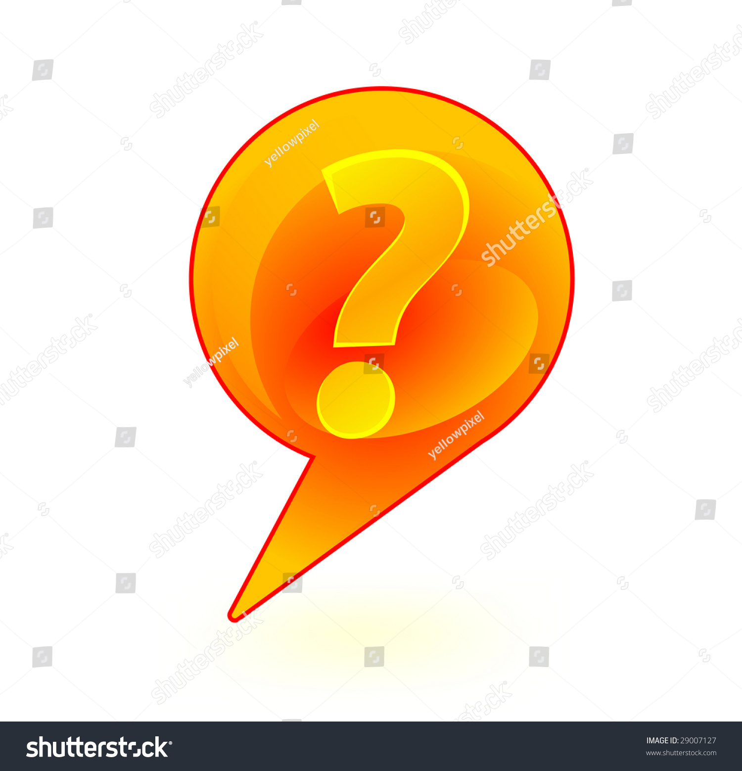 Question Sign Bubble On White Background Stock Vector (Royalty Free ...