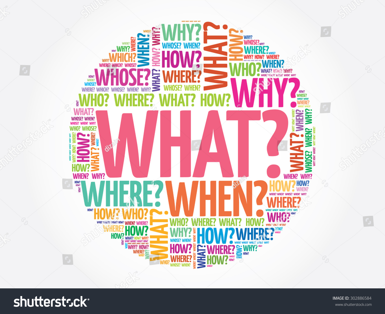 Question Words Vector Word Cloud Business Stock Vector (Royalty Free ...
