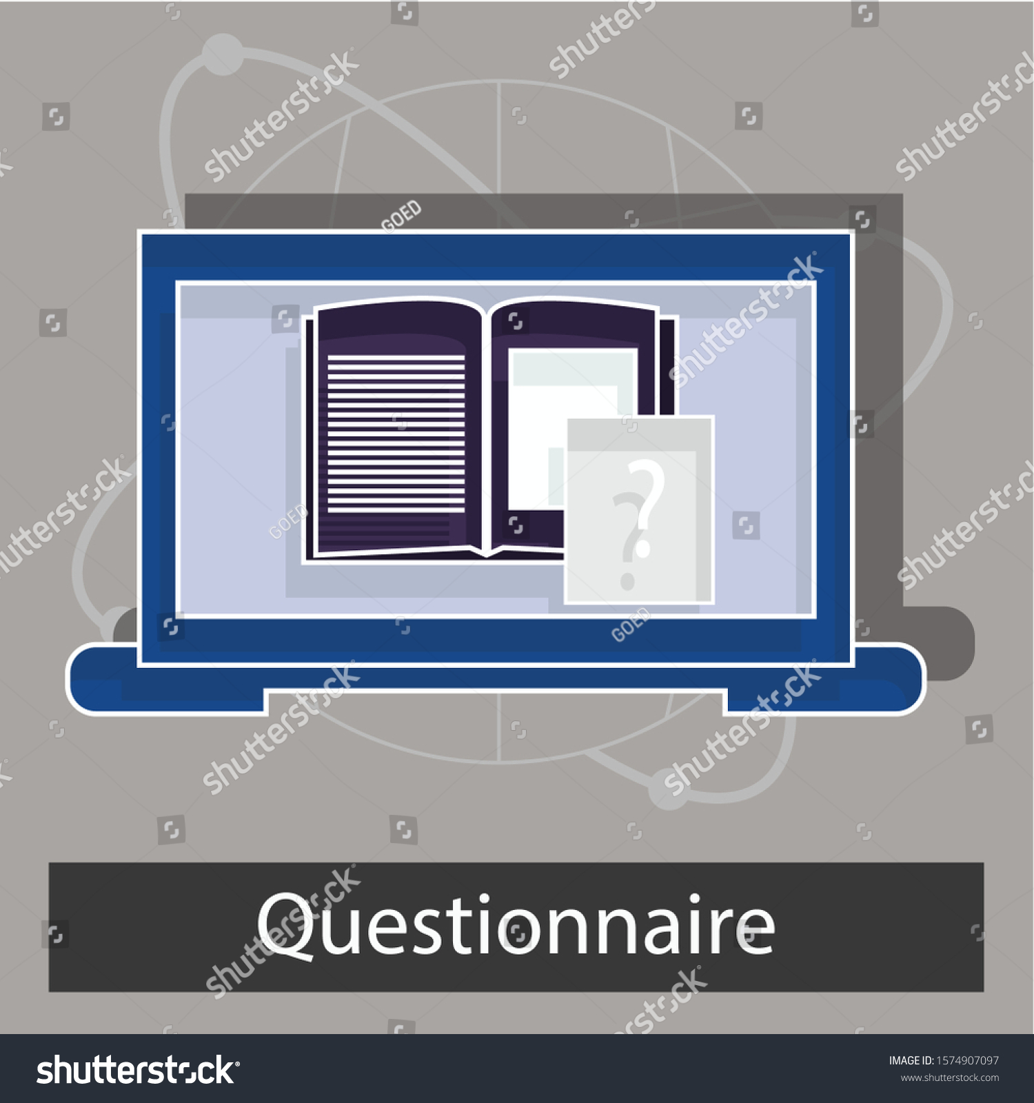 Questionnaire Concept Creative Idea Design Flat: เวกเตอร์สต็อก (ปลอดค่า ...