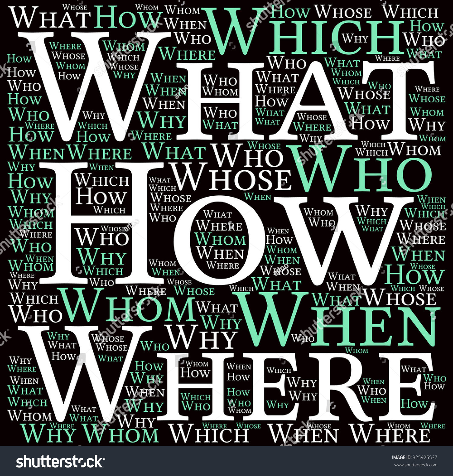 Questions Word Cloud On Black Background Stock Vector (Royalty Free ...