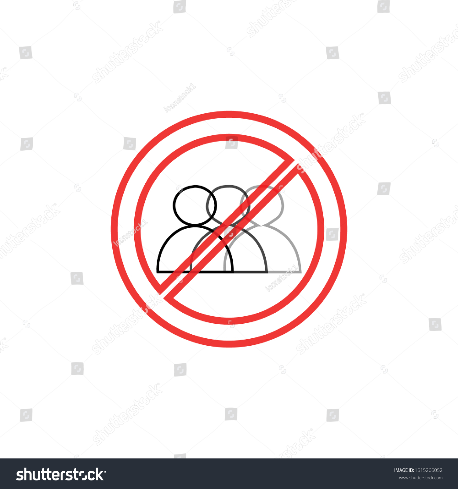 Queue Icon No Stop Symbol Logo: vector de stock (libre de regalías ...