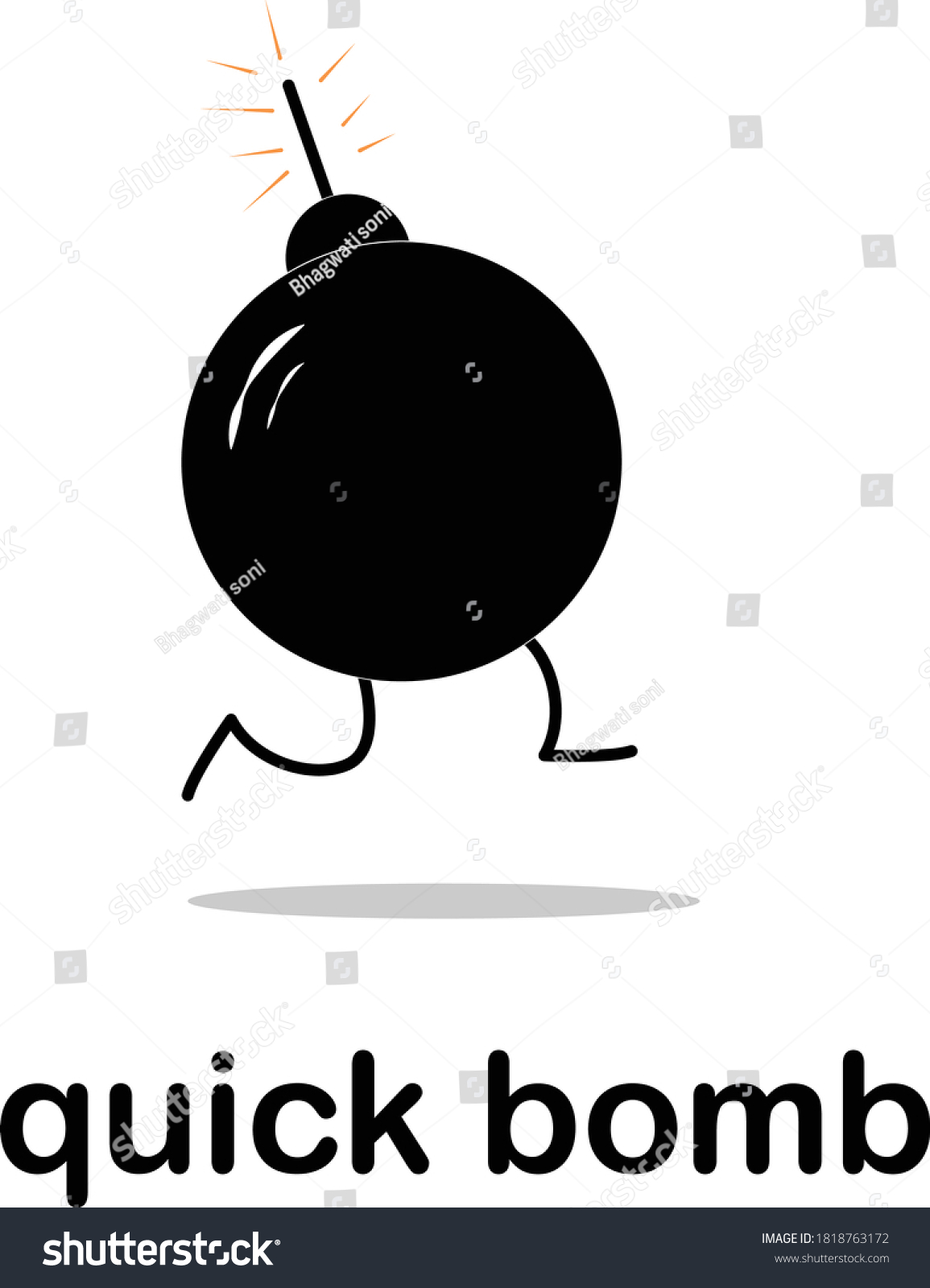 Quick Bomb Logo Template Design Stock Vector (Royalty Free) 1818763172 ...