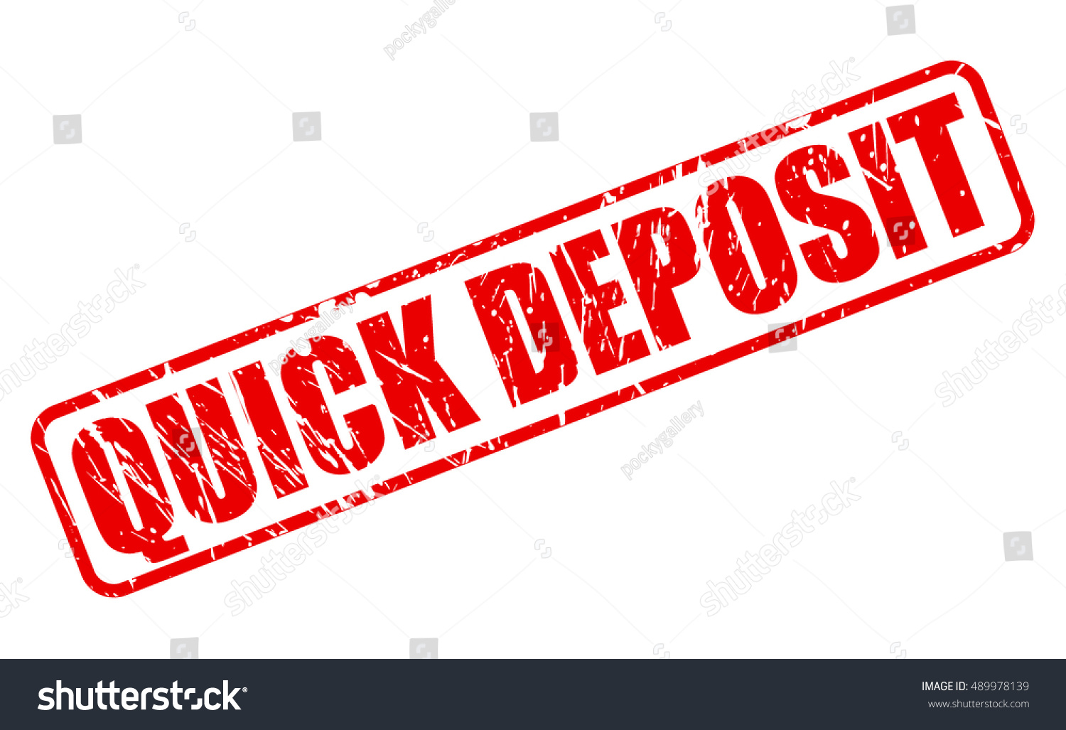 Quick Deposit Red Stamp Text On: vector de stock (libre de regalías ...