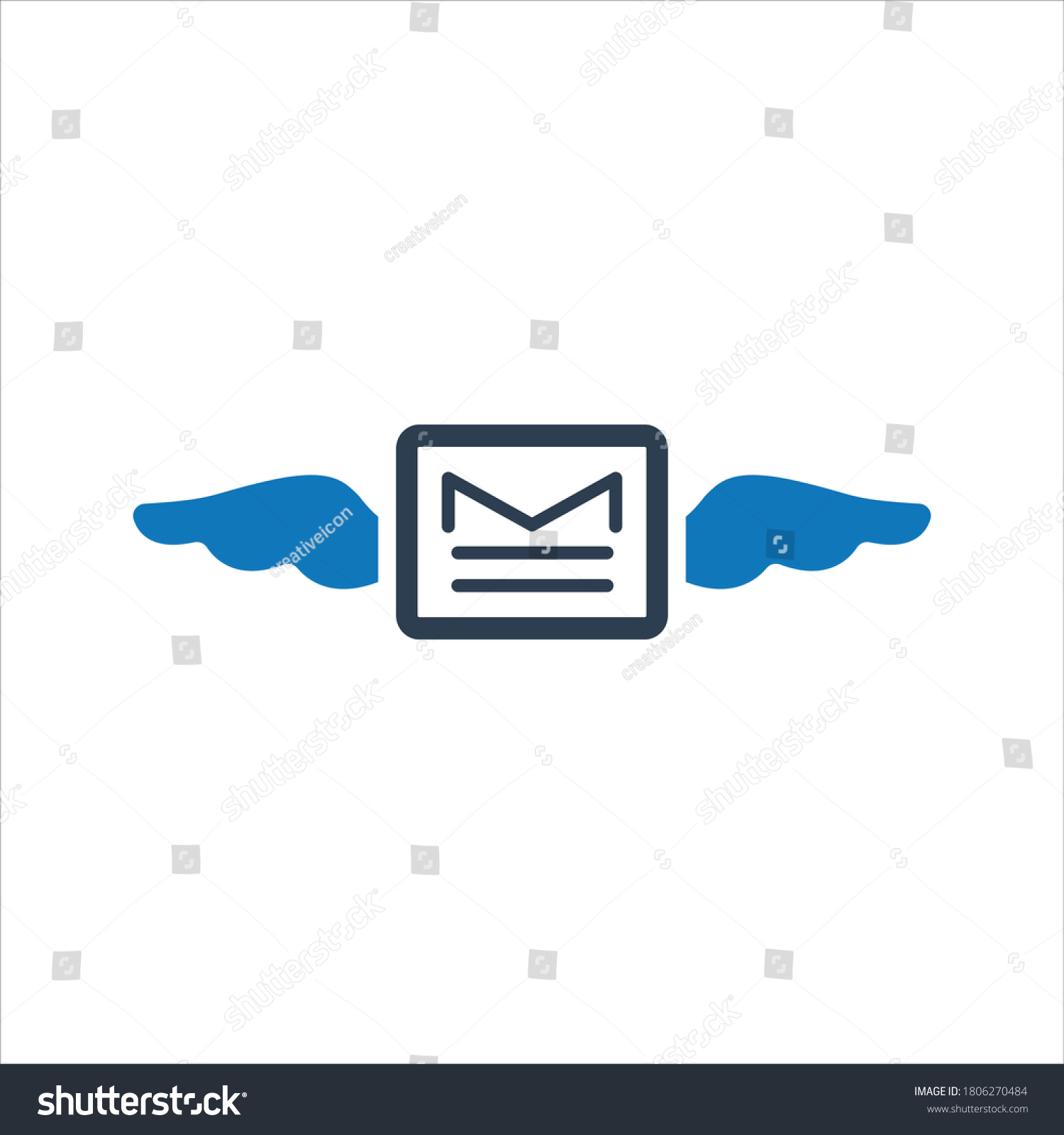 Quick Message Icon Email Icon Stock Vector (Royalty Free) 1806270484 ...