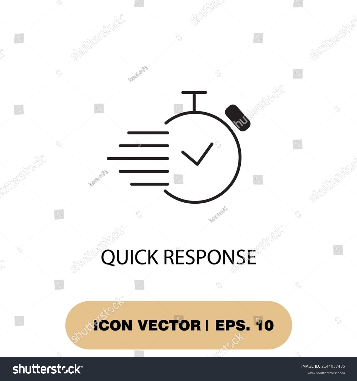 Quick Response Icons Symbol Vector Elements Stock Vector (Royalty Free ...