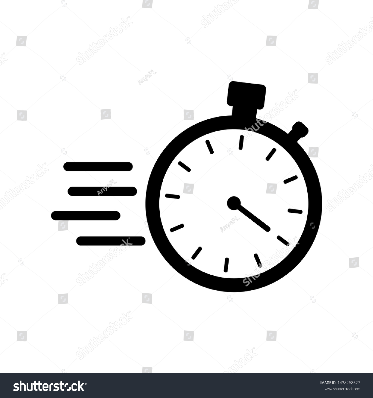 Quick Timer Icon Delivery Logo Stock Vector (Royalty Free) 1438268627 ...