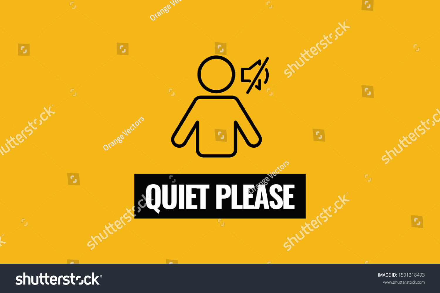 Quiet Please Vector Sign Board 库存矢量图（免版税）1501318493 | Shutterstock