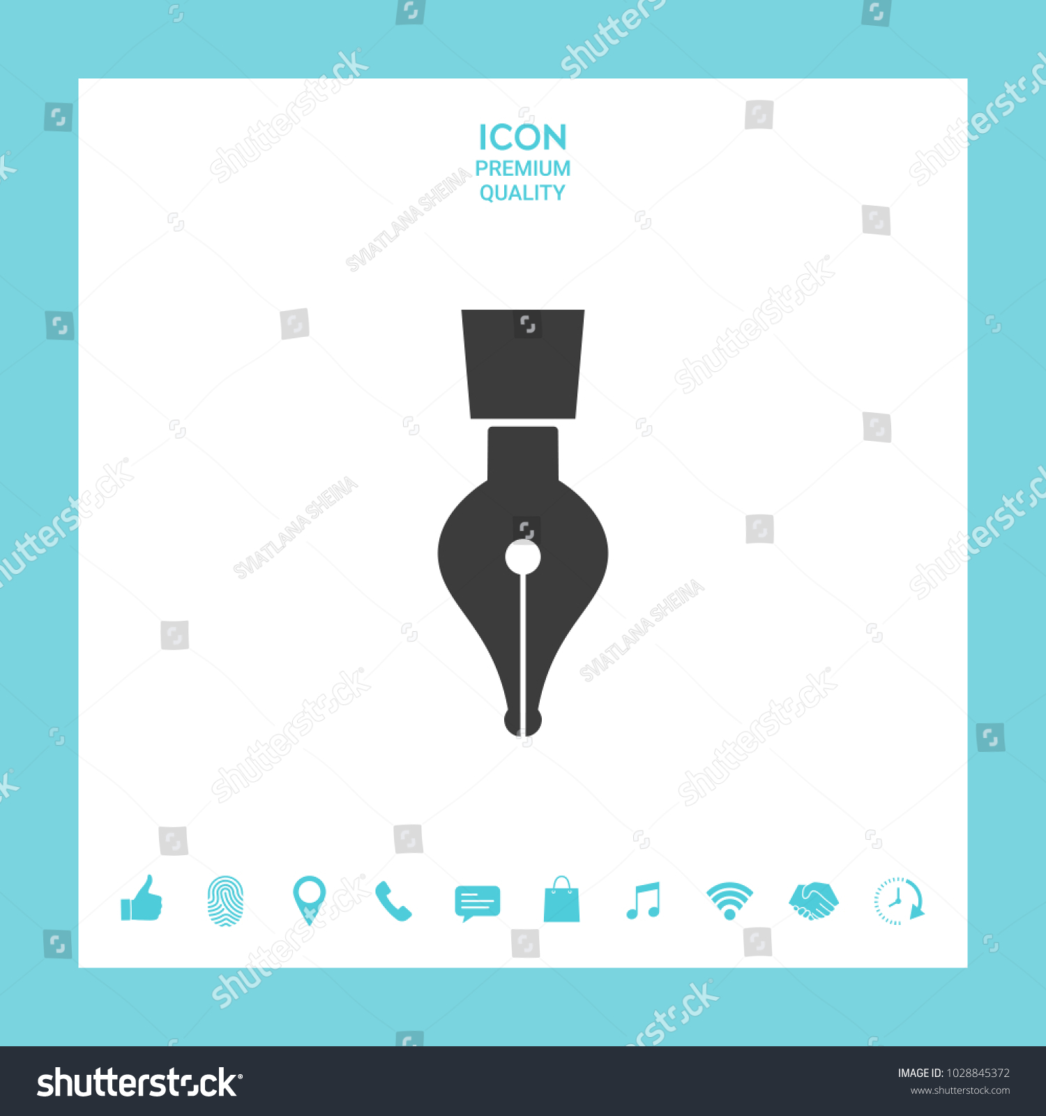 Quill Pen Icon Stock Vector (Royalty Free) 1028845372