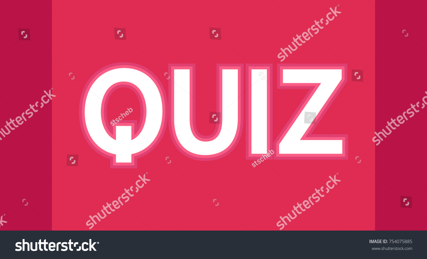 Quiz Flat Concept Vector Illustration Element Stock Vector (Royalty ...