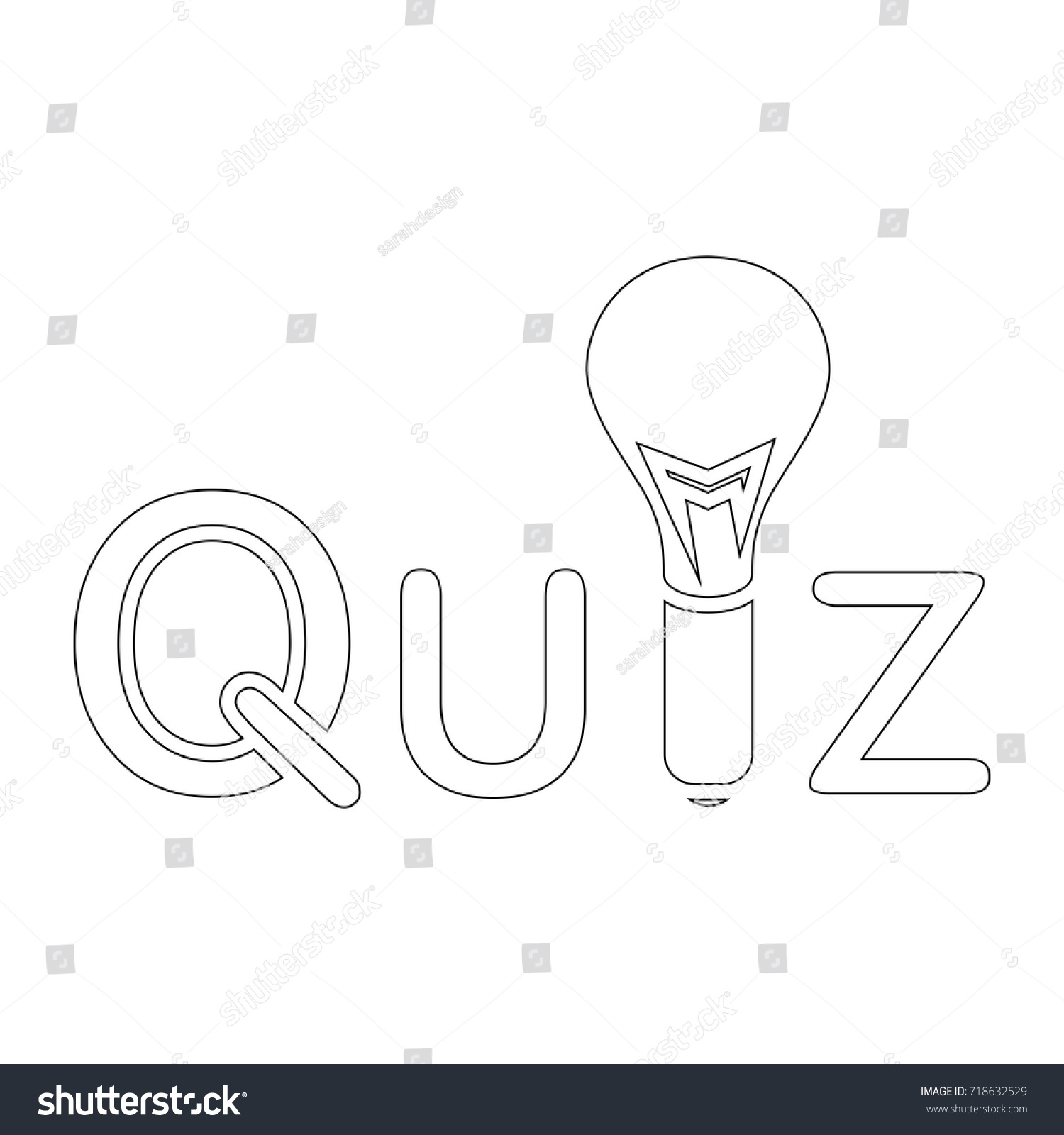 Quiz Lightbulb Icon Stock Vector (Royalty Free) 718632529 | Shutterstock