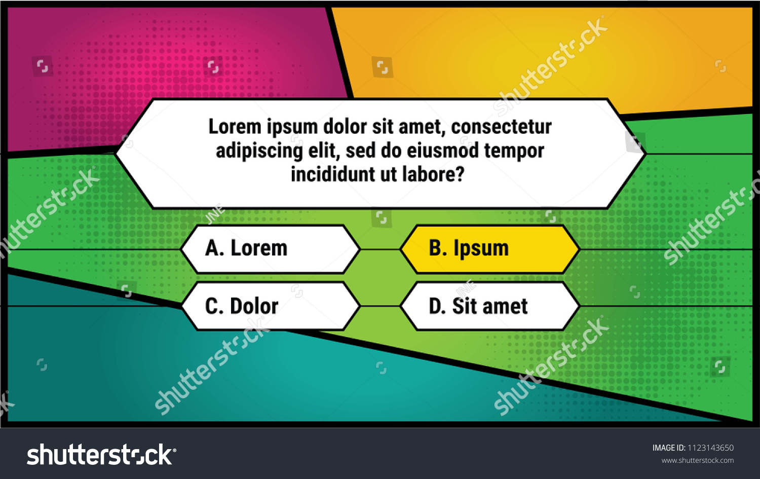 Quiz Show Question Stock Vector (Royalty Free) 1123143650 | Shutterstock