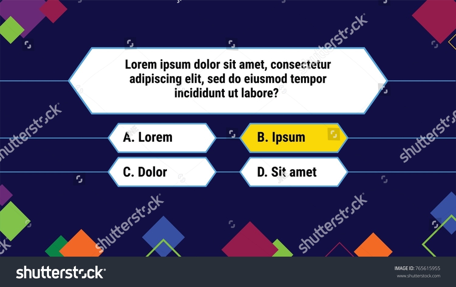 Quiz Show Question Stock Vector (Royalty Free) 765615955