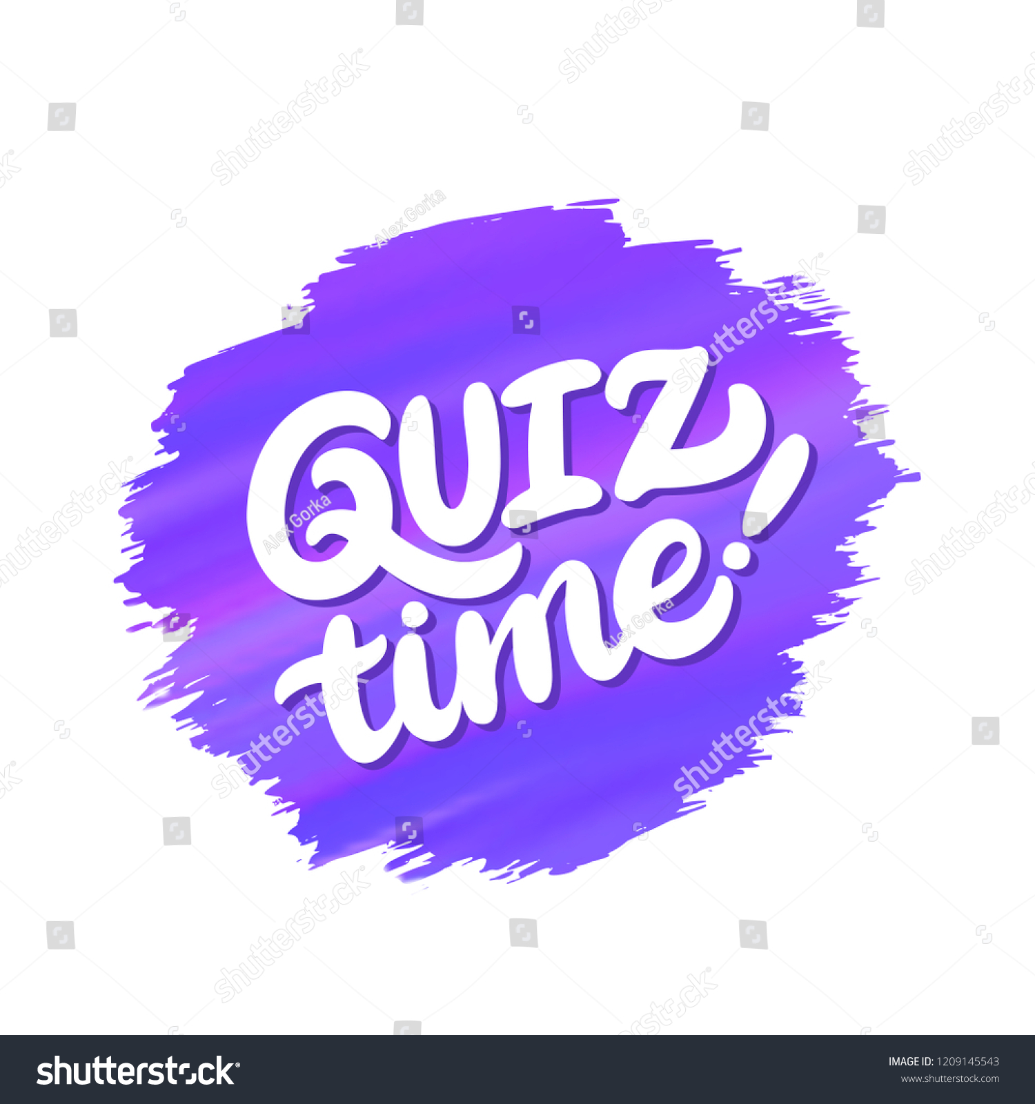 Quiz Time Vector Banner Stock Vector (Royalty Free) 1209145543