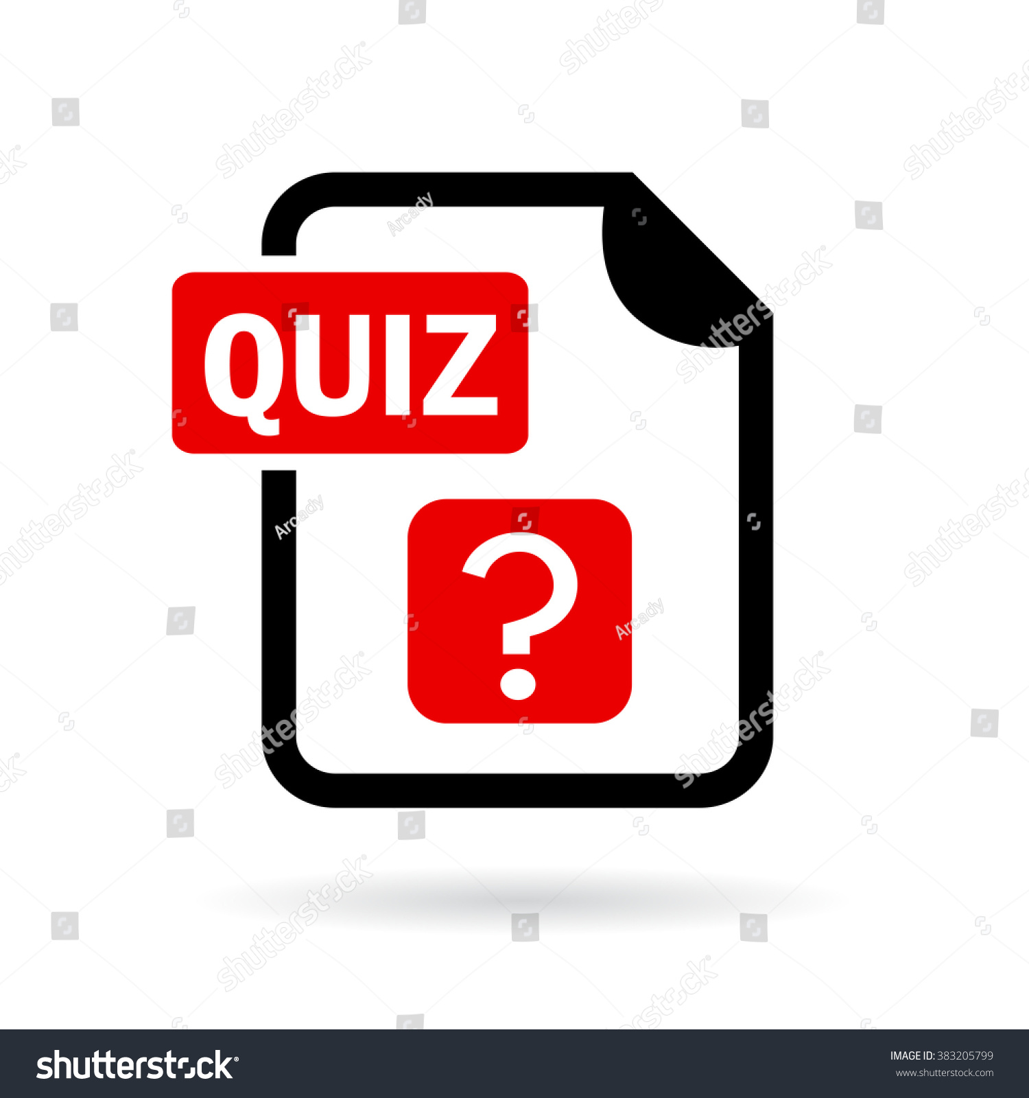 Quiz Vector Icon Stock Vector (Royalty Free) 383205799 | Shutterstock