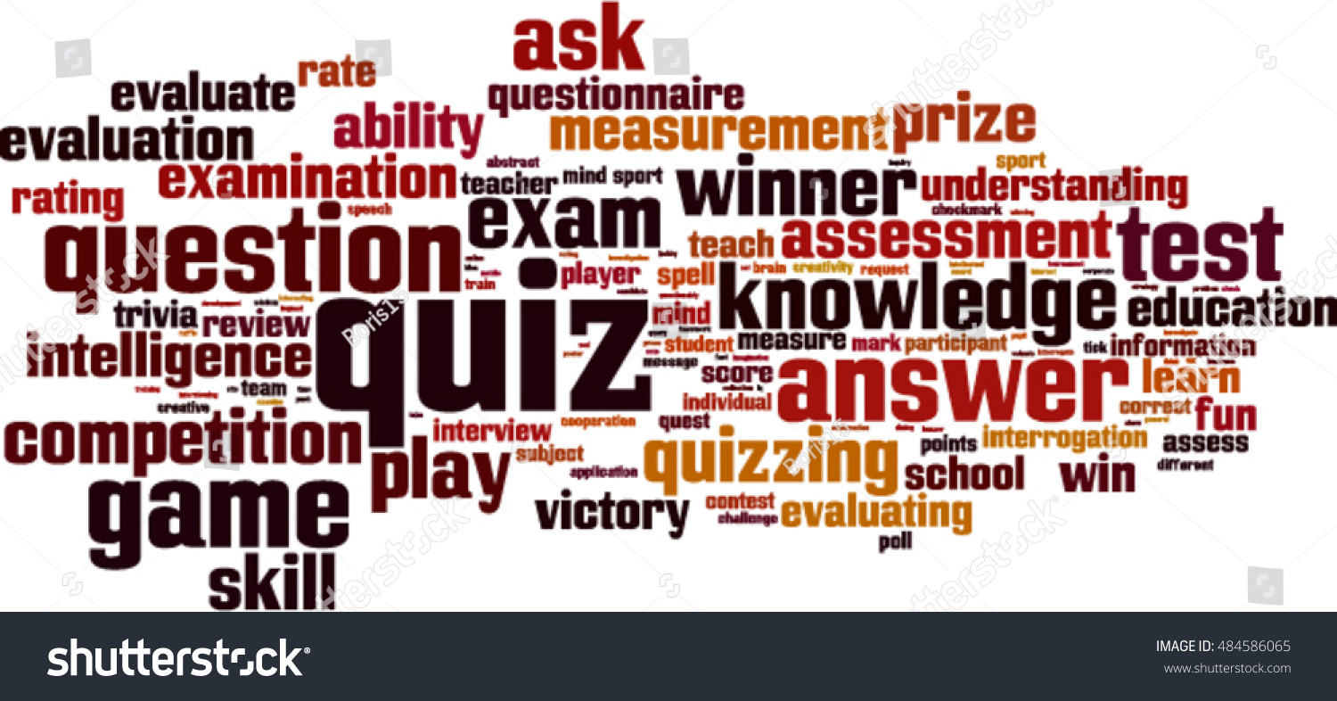 Quiz Word Cloud Concept Vector Illustration Stock Vector (Royalty Free ...