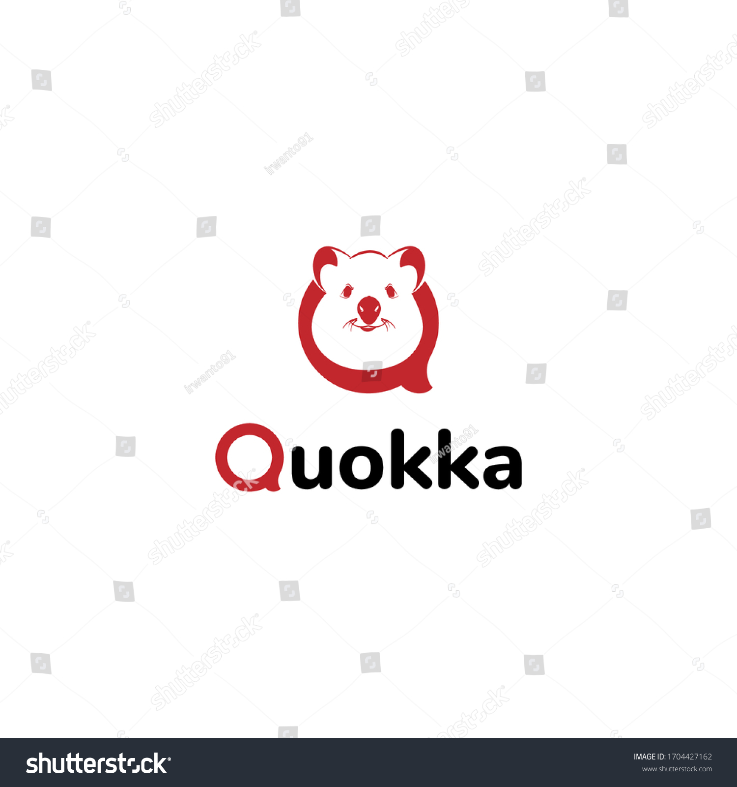 Quokka Face Template Logo Concept: เวกเตอร์สต็อก (ปลอดค่าลิขสิทธิ์ ...