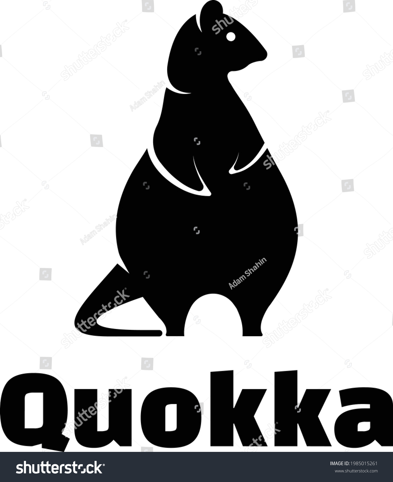 Quokka Vector Logo Design Branding Stock Vector (Royalty Free ...