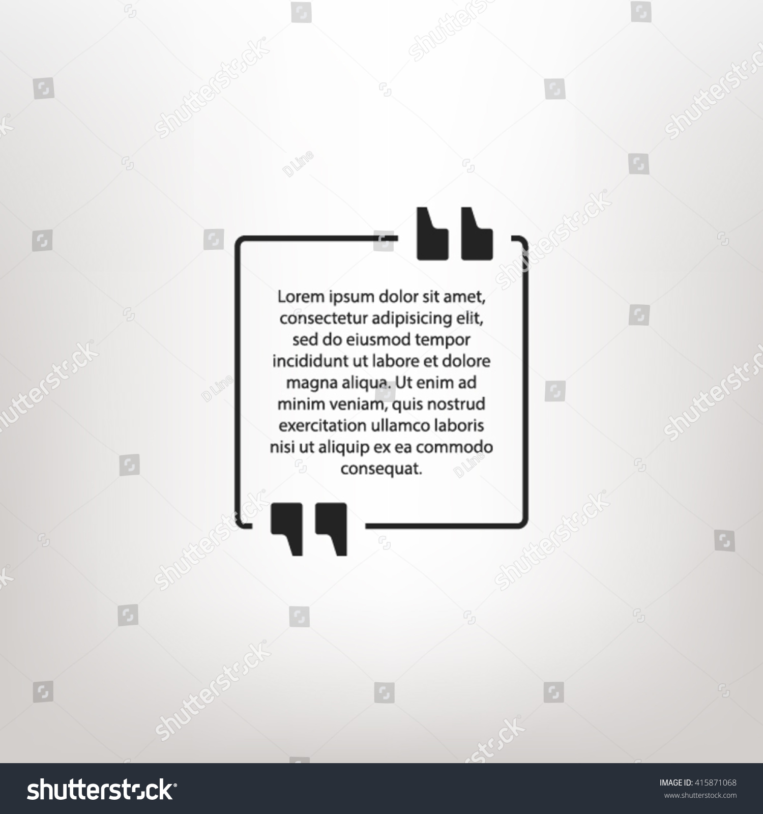 Quotation Icon Vector Stock Vector (Royalty Free) 415871068 | Shutterstock