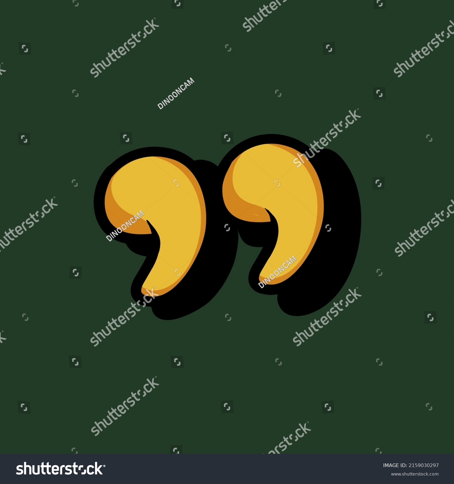 Quotation Mark Cartoon Vector Illustration Stock Vector (Royalty Free ...