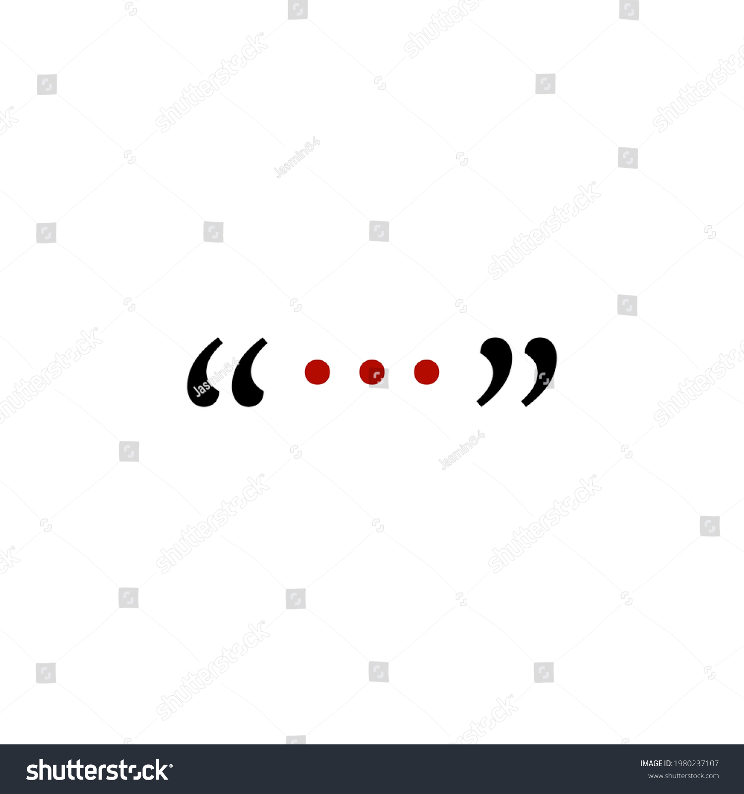 Quotation Mark Icon Denote Text Design Stock Vector (Royalty Free ...