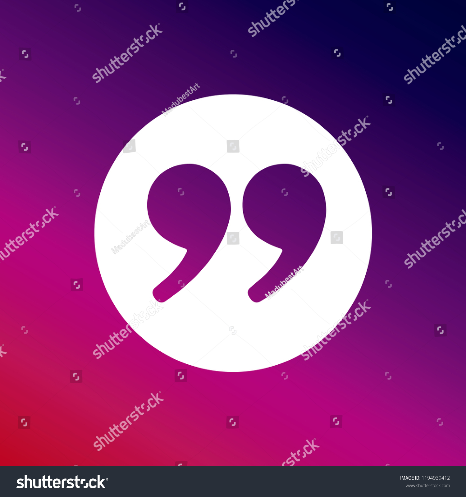 Quotation Mark Icon Vector Illustrator Creative Stock Vector (Royalty ...