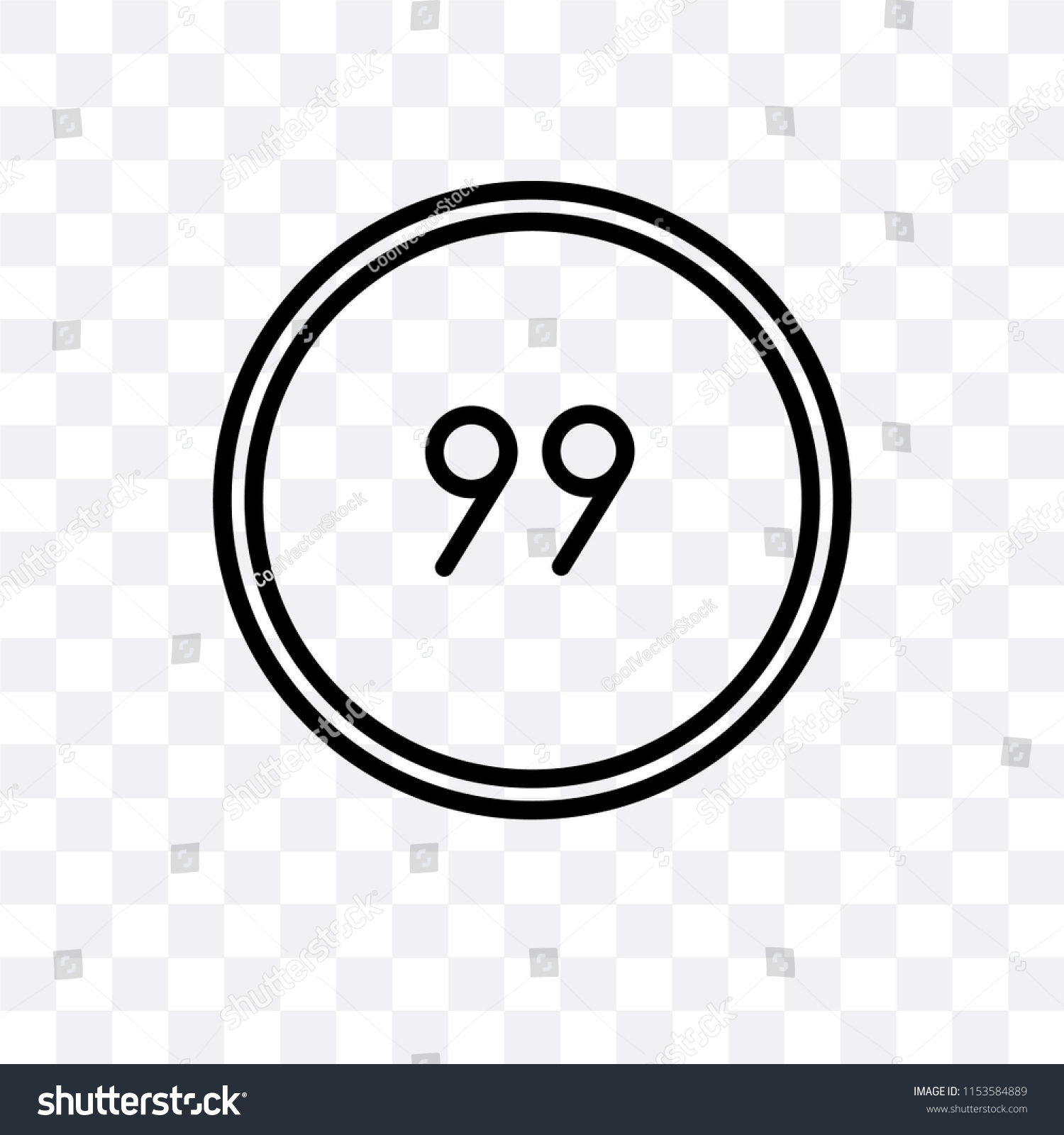 Quotation Mark Inside Circle Vector Icon 스톡 벡터(로열티 프리) 1153584889 ...