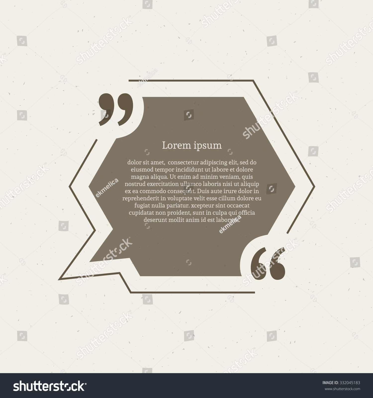 Quotation Mark Speech Bubble Empty Quote Stock Vector (Royalty Free ...