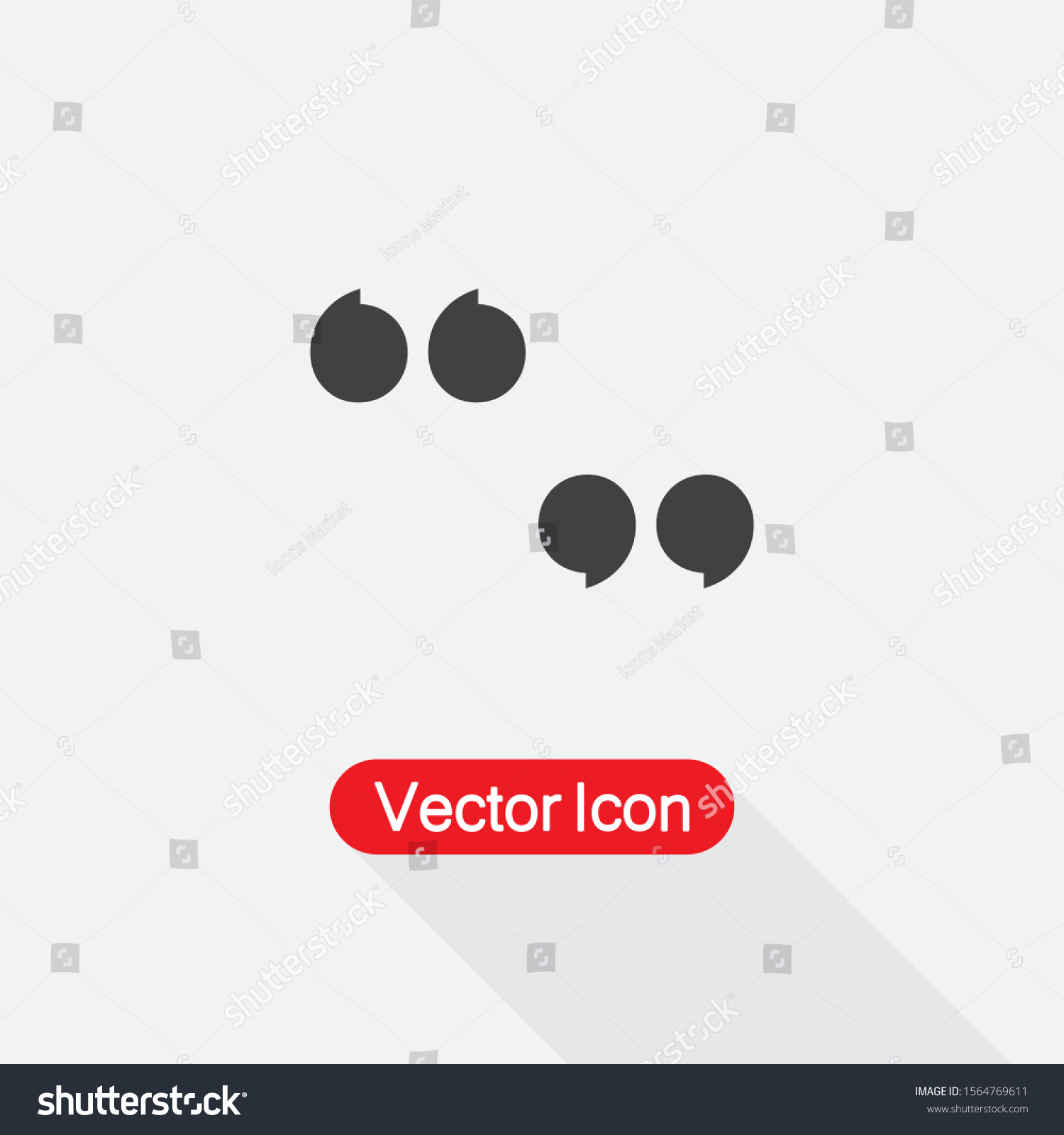 Quotation Mark Symbol Icon Vector Illustration Stock Vector (Royalty ...