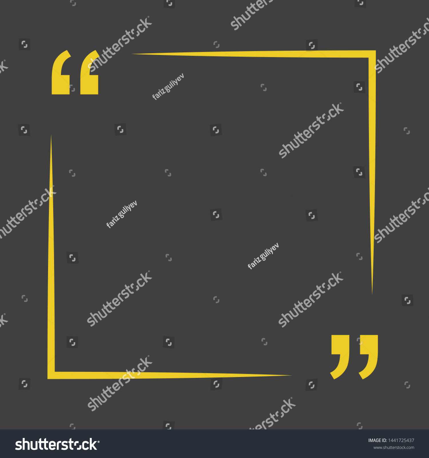 Quotation Mark Textbox Space Your Text Stock Vector (Royalty Free ...