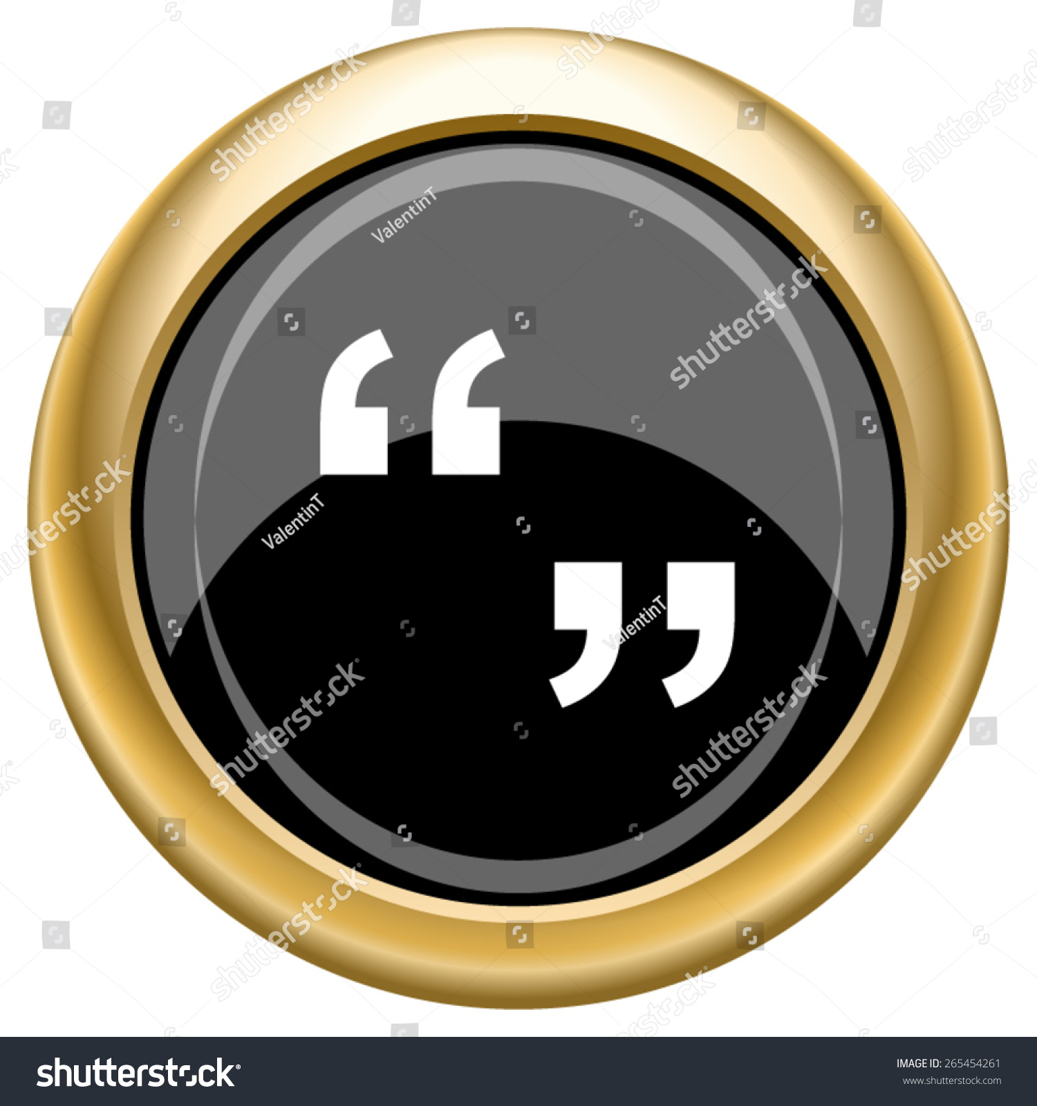 Quotation Marks Icon Internet Button On Stock Vector (Royalty Free ...