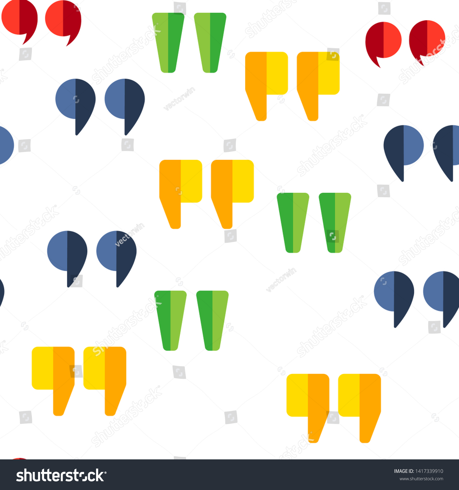 Quotation Marks Inverted Commas Vector Color: stockvector (rechtenvrij ...