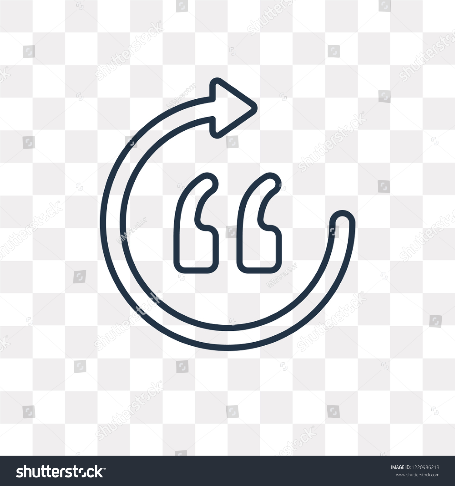 Quotation Vector Outline Icon Isolated On Stock Vector (Royalty Free ...