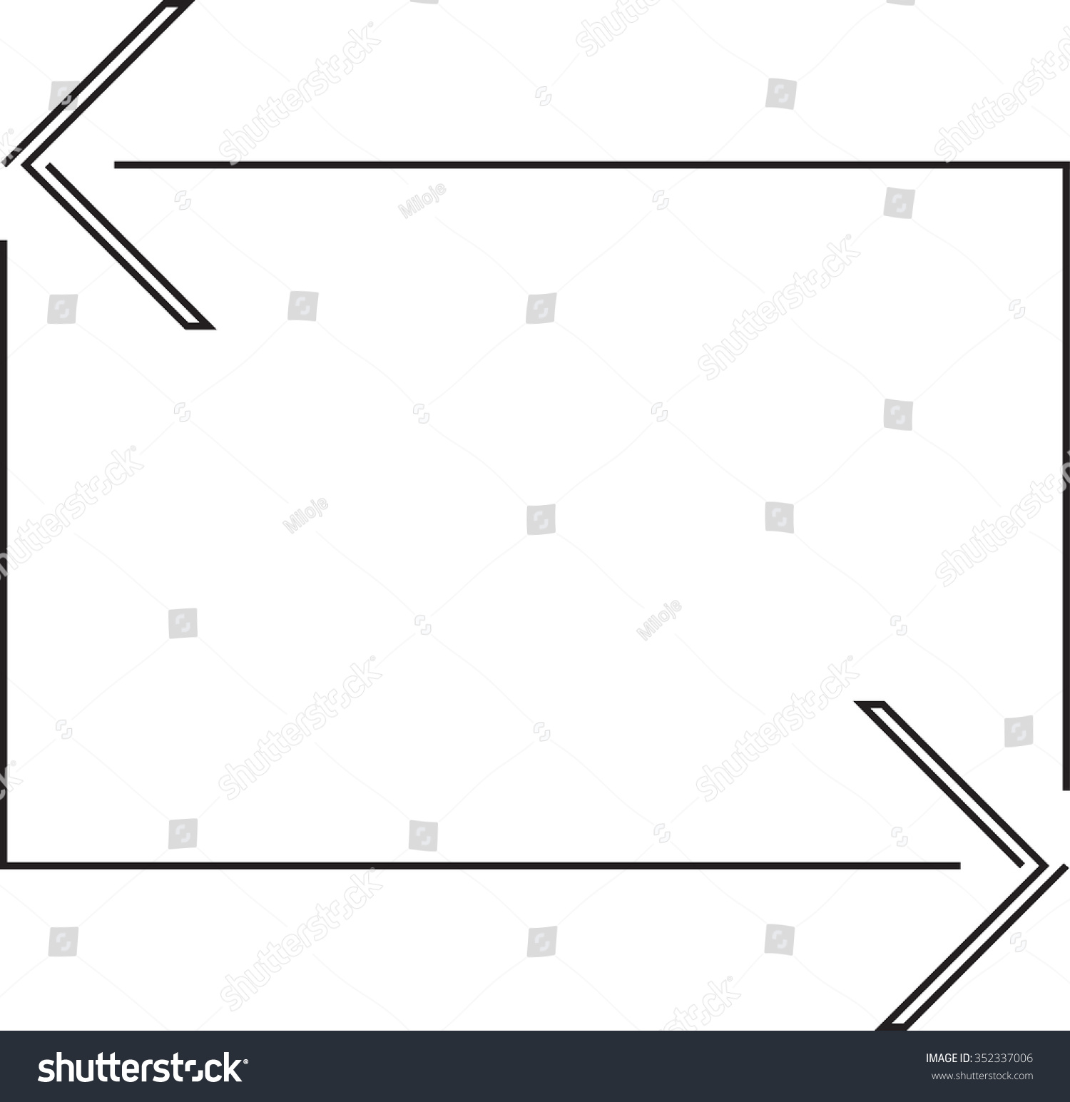 Quote Arrow Design Template Line Border Stock Vector (Royalty Free ...