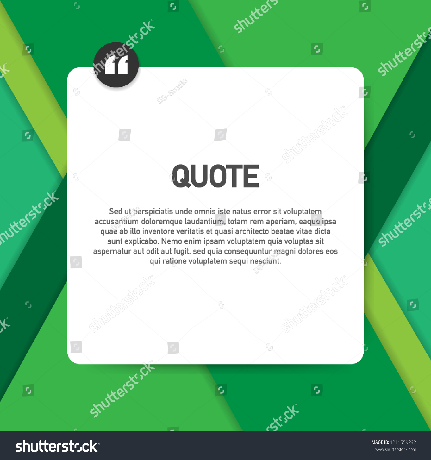 Quote Background Vector Creative Modern Material Stock Vector (Royalty ...