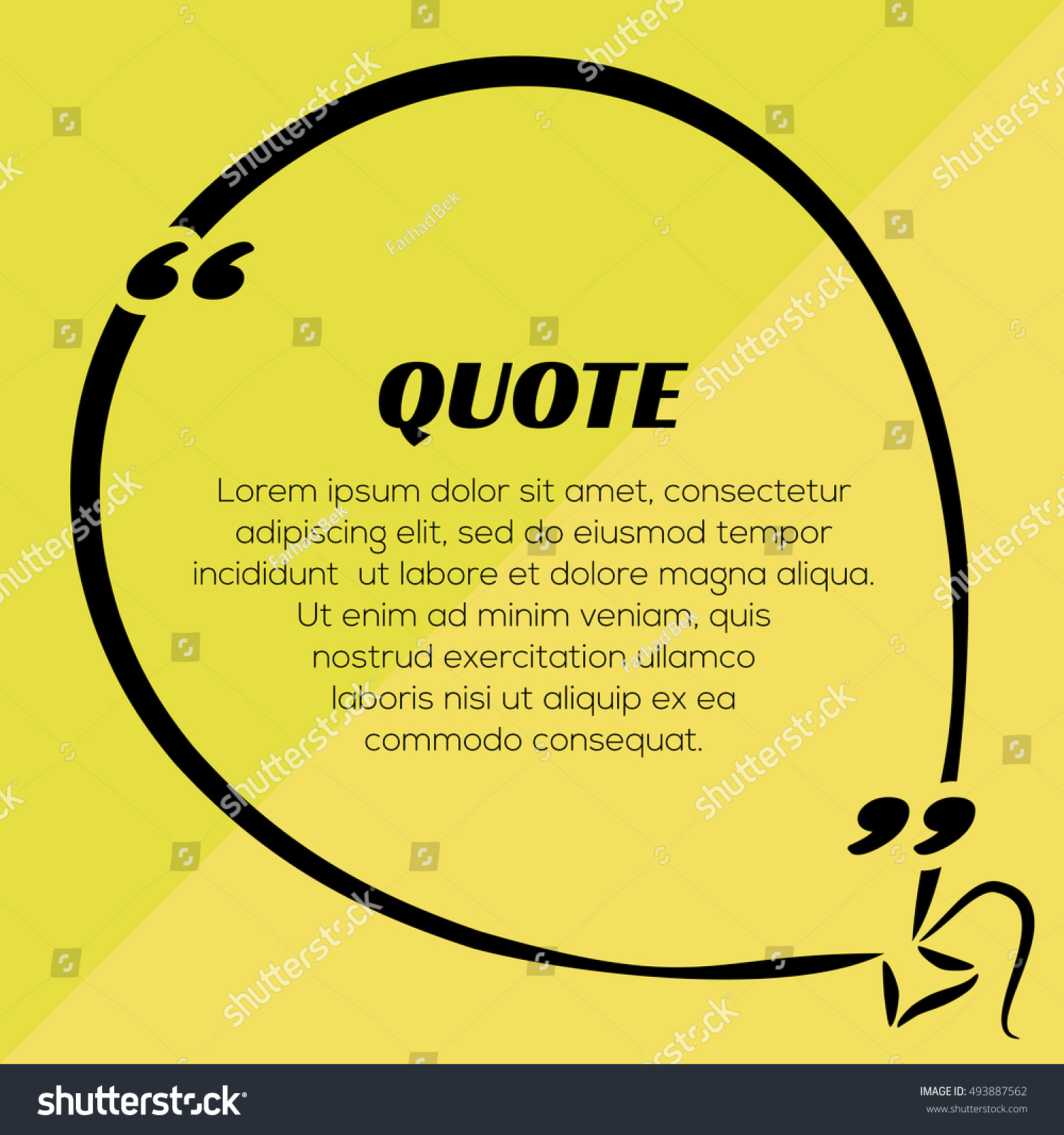Quote Blank Template Empty Template Information Stock Vector (Royalty ...