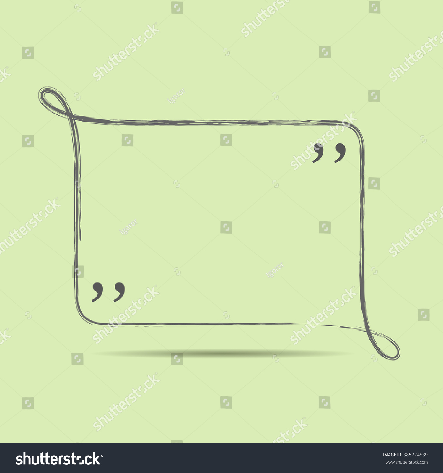 Quote Blank Template Quote Bubble Empty Stock Vector (Royalty Free ...