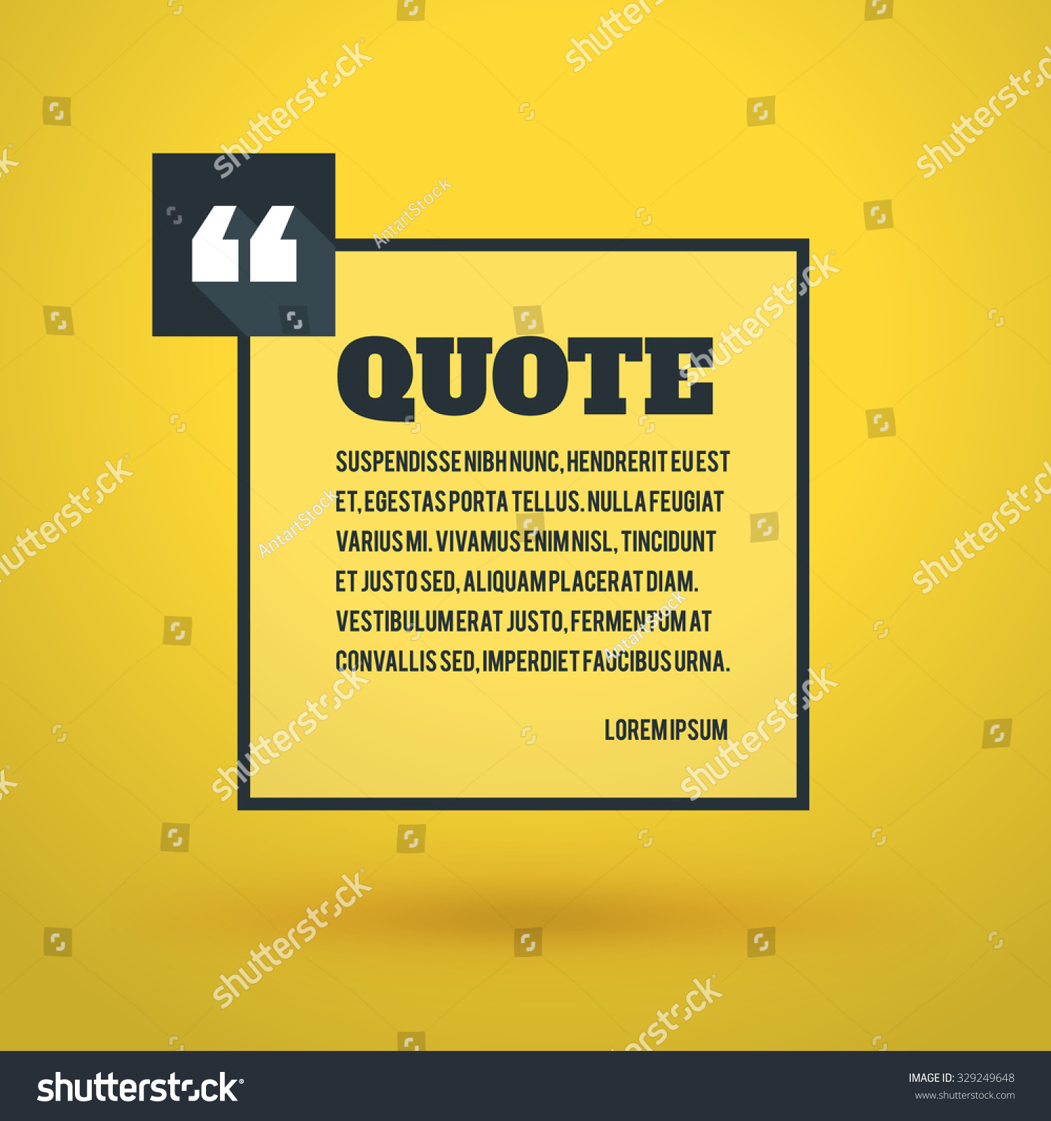Quote Blank Vector Design Template Vector Stock Vector (Royalty Free ...