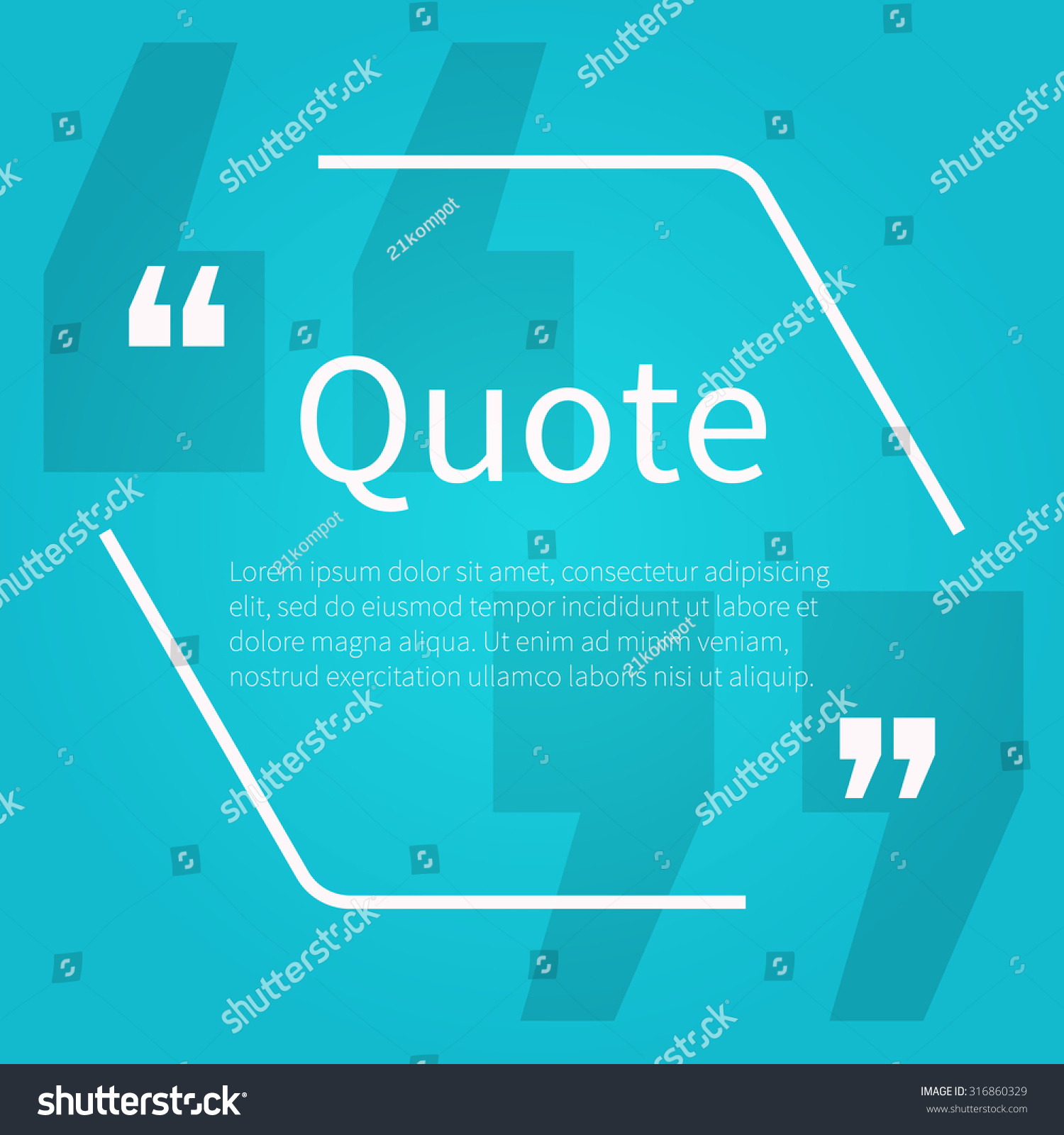 Quote Blank Text Bubble Commas Vector Stock Vector (Royalty Free) 316860329