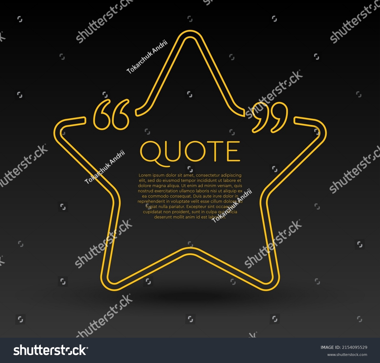 Quote Frame Blank Empty Box Message Stock Vector (Royalty Free ...